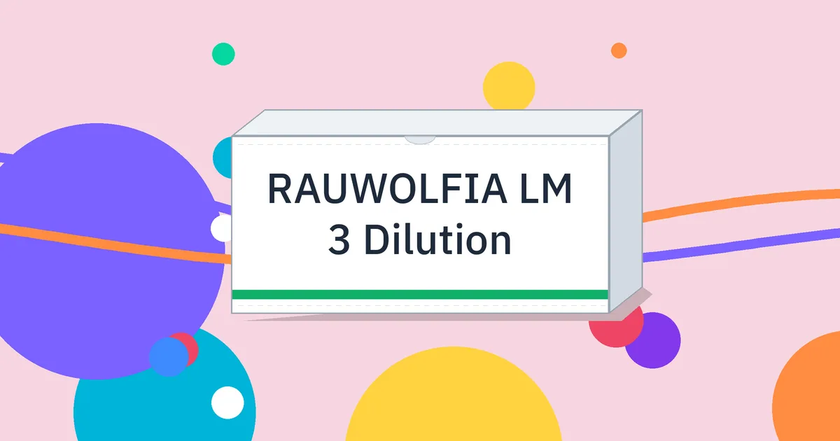 Symbolbild: Packung mit der Aufschrift RAUWOLFIA LM 3 Dilution (PZN 13046541) – Verfügbarkeit und Bezug in Apotheken in Frankfurt am Main