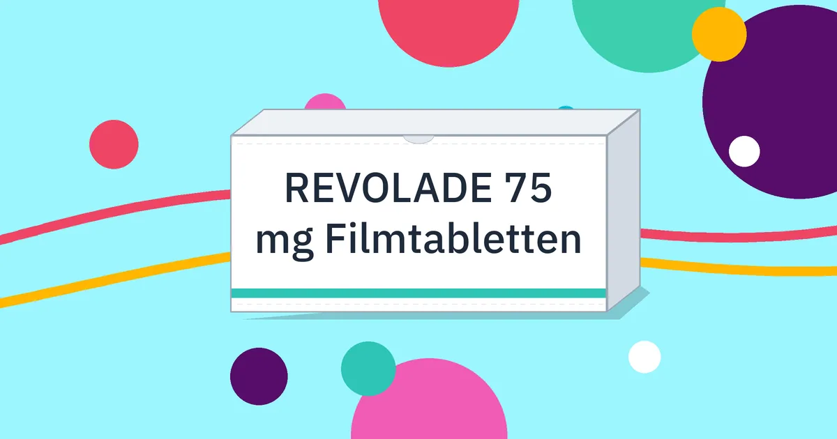 Symbolbild: Packung mit der Aufschrift REVOLADE 75 mg Filmtabletten (PZN 19525544) – Verfügbarkeit und Bezug in Apotheken in Frankfurt am Main