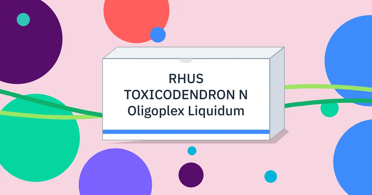 Symbolbild: Packung mit der Aufschrift RHUS TOXICODENDRON N Oligoplex Liquidum (PZN 03183283) – Verfügbarkeit und Bezug in Apotheken in Frankfurt am Main