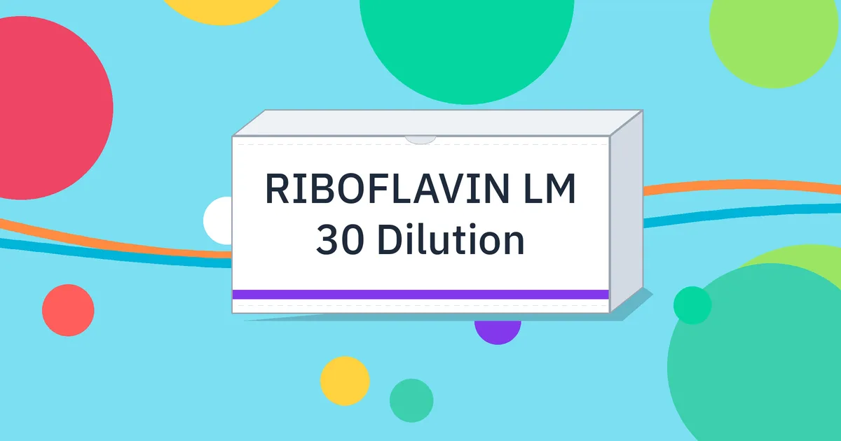 Symbolbild: Packung mit der Aufschrift RIBOFLAVIN LM 30 Dilution (PZN 13054635) – Verfügbarkeit und Bezug in Apotheken in Frankfurt am Main
