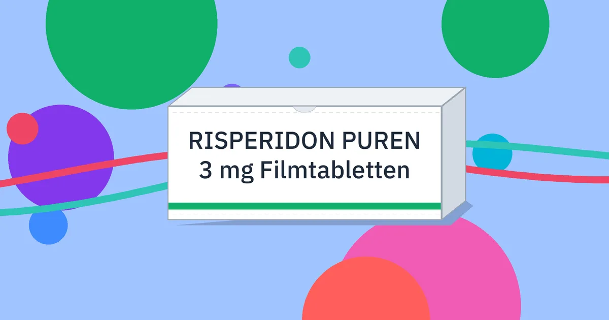 Symbolbild: Packung mit der Aufschrift RISPERIDON PUREN 3 mg Filmtabletten (PZN 11358147) – Verfügbarkeit und Bezug in Apotheken in Frankfurt am Main