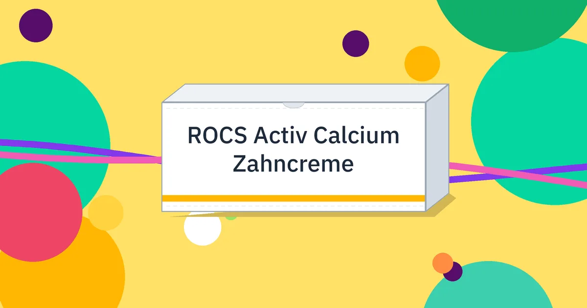 Symbolbild: Packung mit der Aufschrift ROCS Activ Calcium Zahncreme (PZN 12855528) – Verfügbarkeit und Bezug in Apotheken in Frankfurt am Main