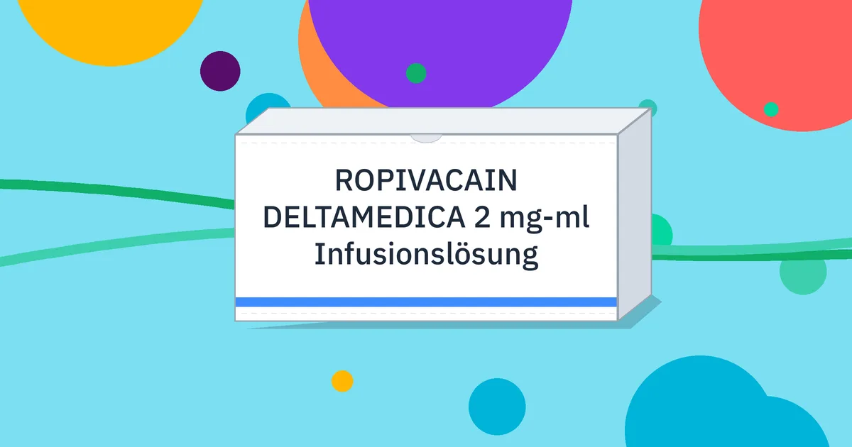 Symbolbild: Packung mit der Aufschrift ROPIVACAIN DELTAMEDICA 2 mg-ml Infusionslösung (PZN 13330822) – Verfügbarkeit und Bezug in Apotheken in Frankfurt am Main