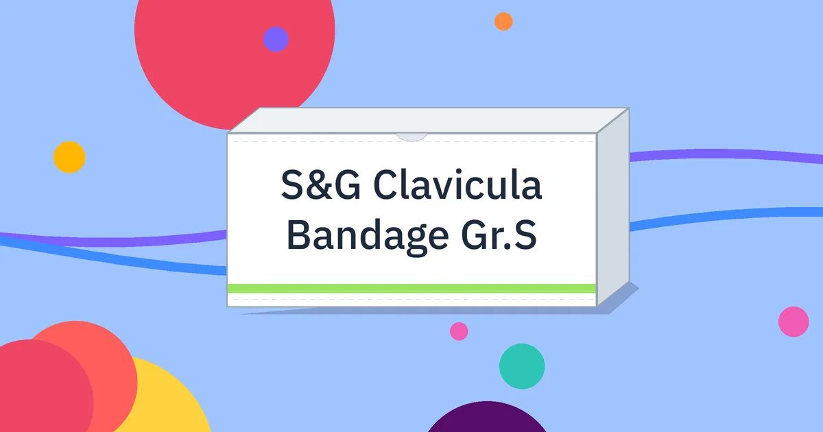 Symbolbild: Packung mit der Aufschrift S&G Clavicula Bandage Gr.S (PZN 02885184) – Verfügbarkeit und Bezug in Apotheken in Frankfurt am Main