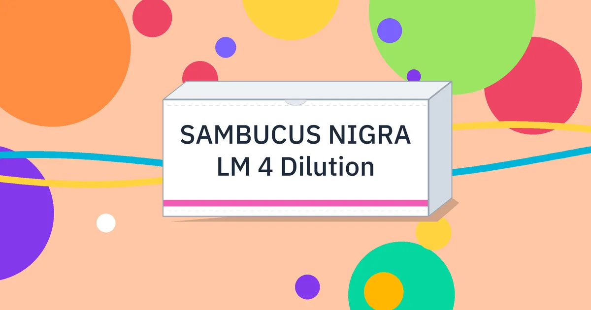Symbolbild: Packung mit der Aufschrift SAMBUCUS NIGRA LM 4 Dilution (PZN 13181196) – Verfügbarkeit und Bezug in Apotheken in Frankfurt am Main