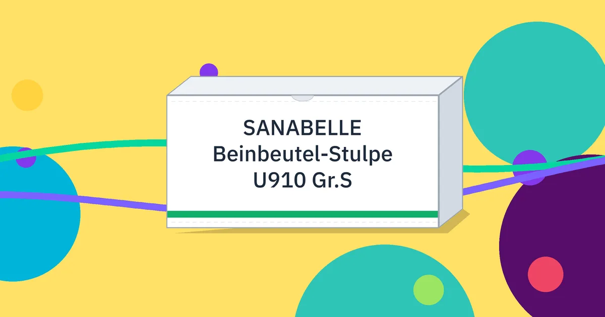 Symbolbild: Packung mit der Aufschrift SANABELLE Beinbeutel-Stulpe U910 Gr.S (PZN 14160687) – Verfügbarkeit und Bezug in Apotheken in Frankfurt am Main