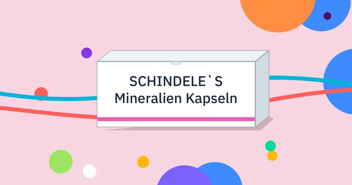 Symbolbild: Packung mit der Aufschrift SCHINDELE`S Mineralien Kapseln (PZN 20827457) – Verfügbarkeit und Bezug in Apotheken in Frankfurt am Main
