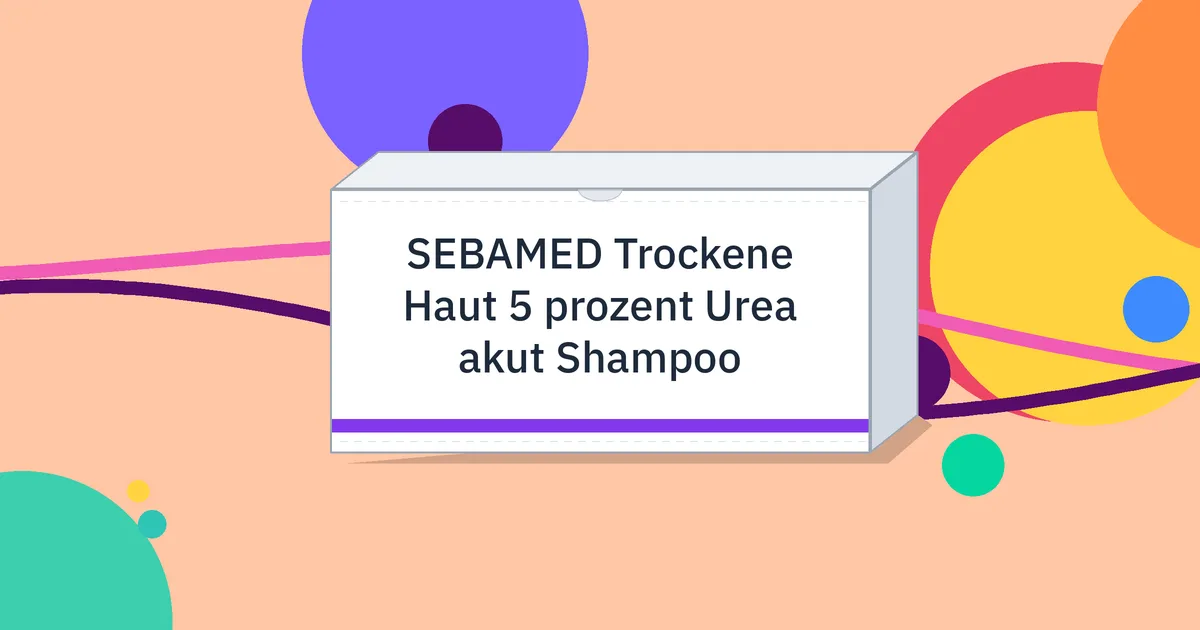 Symbolbild: Packung mit der Aufschrift SEBAMED Trockene Haut 5 prozent Urea akut Shampoo (PZN 06122939) – Verfügbarkeit und Bezug in Apotheken in Frankfurt am Main