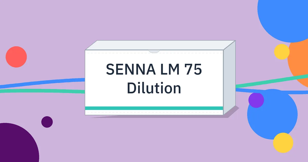 Symbolbild: Packung mit der Aufschrift SENNA LM 75 Dilution (PZN 13188301) – Verfügbarkeit und Bezug in Apotheken in Frankfurt am Main
