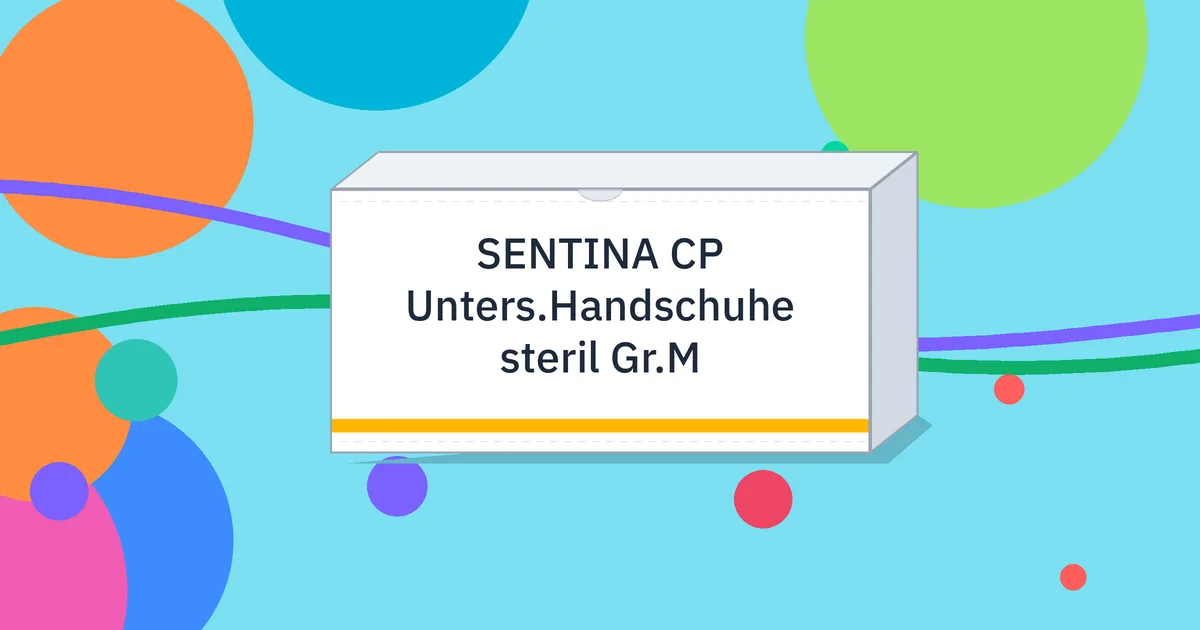 Symbolbild: Packung mit der Aufschrift SENTINA CP Unters.Handschuhe steril Gr.M (PZN 08900855) – Verfügbarkeit und Bezug in Apotheken in Frankfurt am Main