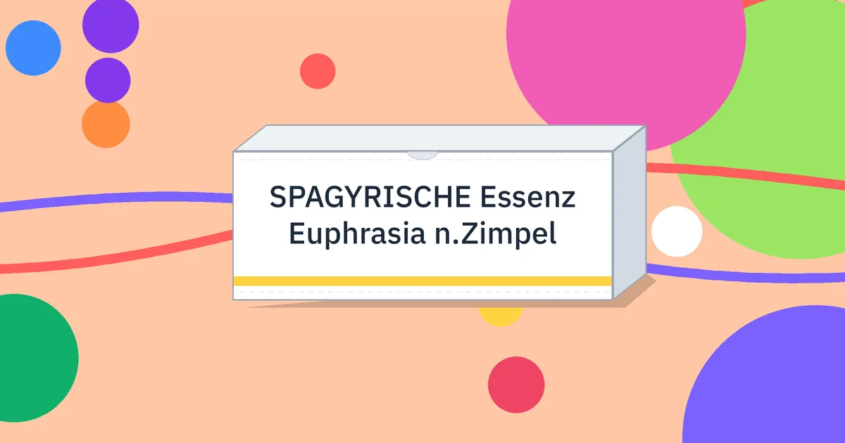 Symbolbild: Packung mit der Aufschrift SPAGYRISCHE Essenz Euphrasia n.Zimpel (PZN 00916615) – Verfügbarkeit und Bezug in Apotheken in Frankfurt am Main