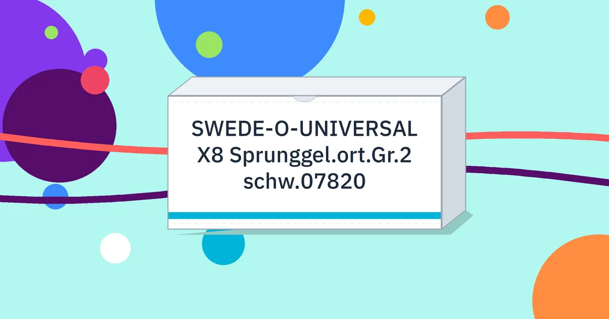 Symbolbild: Packung mit der Aufschrift SWEDE-O-UNIVERSAL X8 Sprunggel.ort.Gr.2 schw.07820 (PZN 07219440) – Verfügbarkeit und Bezug in Apotheken in Frankfurt am Main