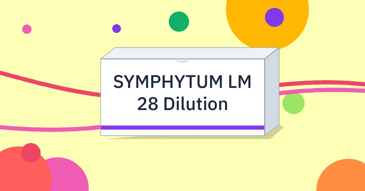 Symbolbild: Packung mit der Aufschrift SYMPHYTUM LM 28 Dilution (PZN 13211885) – Verfügbarkeit und Bezug in Apotheken in Frankfurt am Main