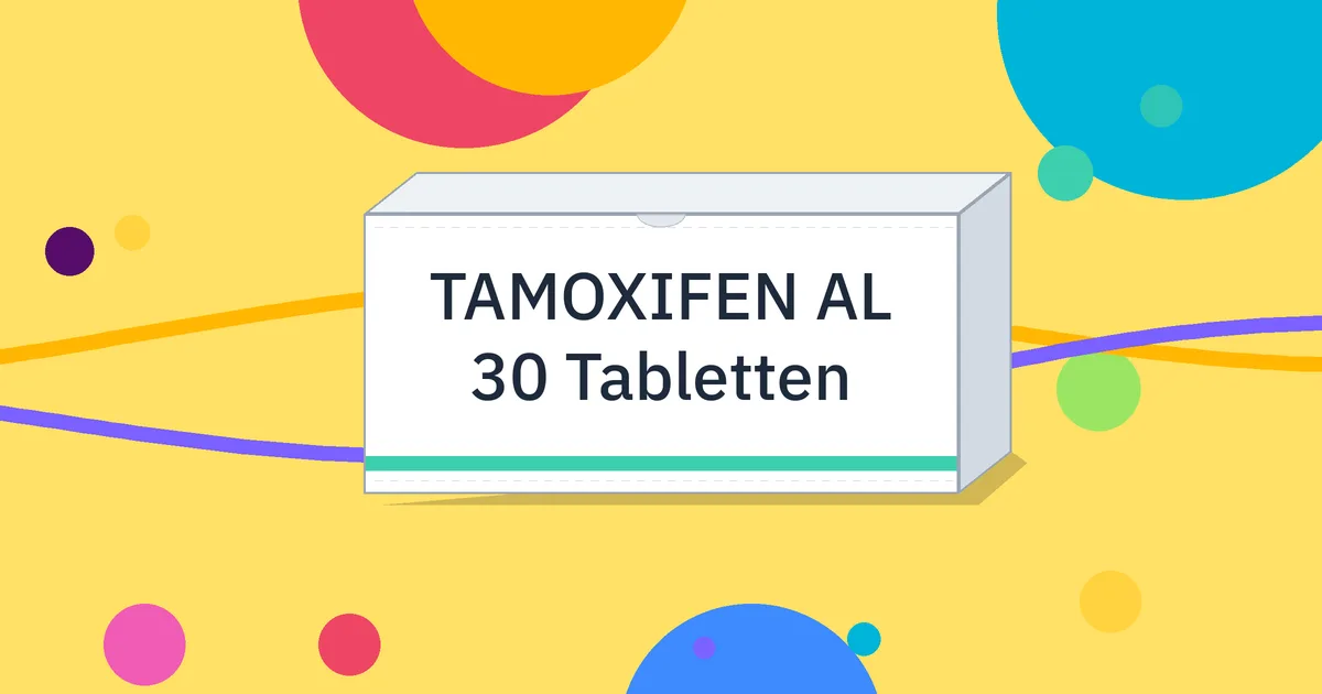 Symbolbild: Packung mit der Aufschrift TAMOXIFEN AL 30 Tabletten (PZN 07121540) – Verfügbarkeit und Bezug in Apotheken in Frankfurt am Main