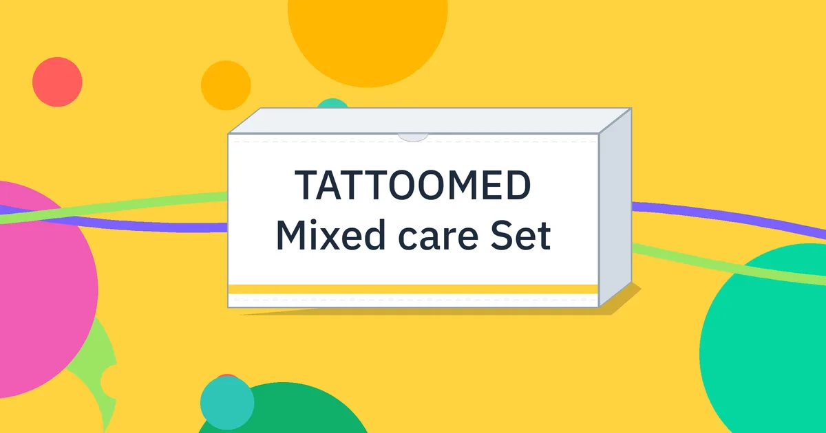 Symbolbild: Packung mit der Aufschrift TATTOOMED Mixed care Set (PZN 13305853) – Verfügbarkeit und Bezug in Apotheken in Frankfurt am Main
