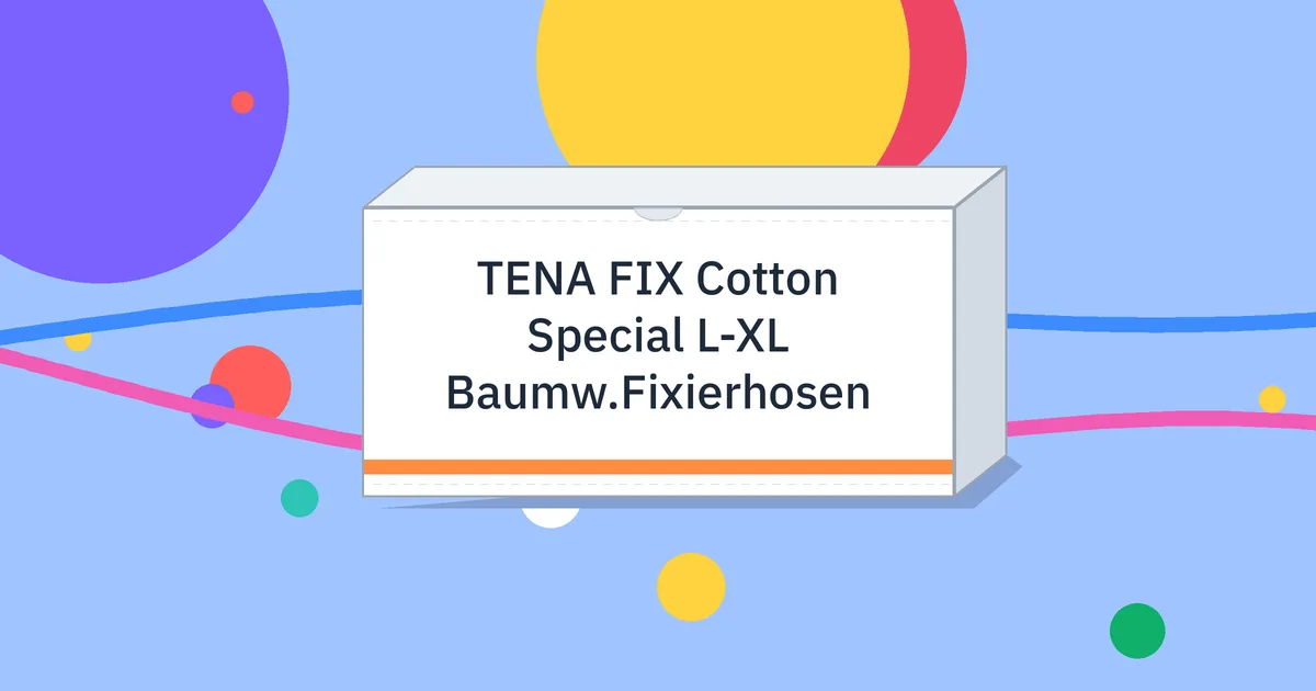 Symbolbild: Packung mit der Aufschrift TENA FIX Cotton Special L-XL Baumw.Fixierhosen (PZN 00327008) – Verfügbarkeit und Bezug in Apotheken in Frankfurt am Main
