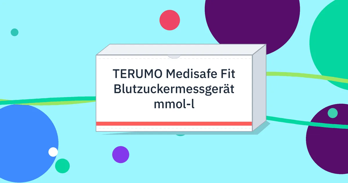 Symbolbild: Packung mit der Aufschrift TERUMO Medisafe Fit Blutzuckermessgerät mmol-l (PZN 10270462) – Verfügbarkeit und Bezug in Apotheken in Frankfurt am Main