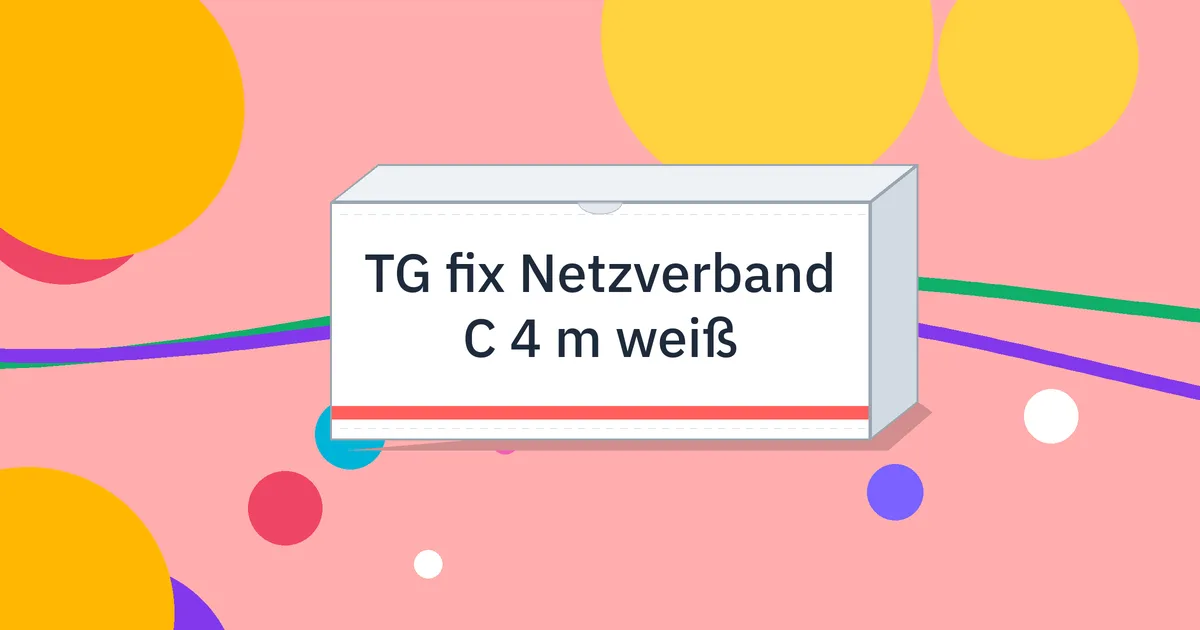 Symbolbild: Packung mit der Aufschrift TG fix Netzverband C 4 m weiß (PZN 15430893) – Verfügbarkeit und Bezug in Apotheken in Frankfurt am Main