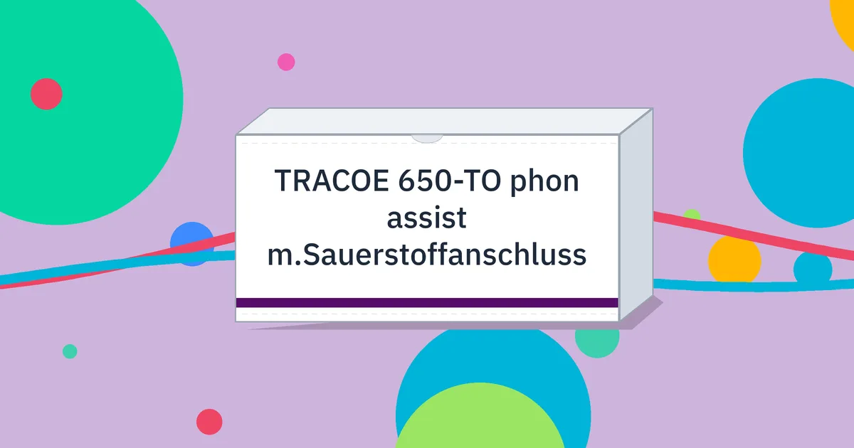 Symbolbild: Packung mit der Aufschrift TRACOE 650-TO phon assist m.Sauerstoffanschluss (PZN 04246703) – Verfügbarkeit und Bezug in Apotheken in Frankfurt am Main
