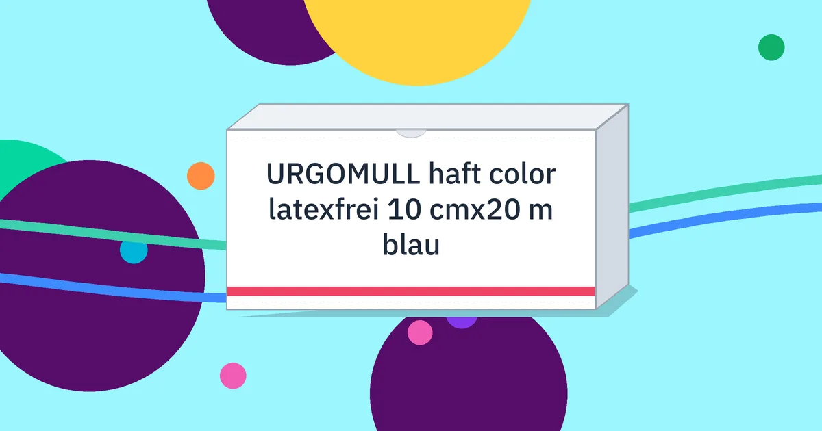 Symbolbild: Packung mit der Aufschrift URGOMULL haft color latexfrei 10 cmx20 m blau (PZN 01833162) – Verfügbarkeit und Bezug in Apotheken in Frankfurt am Main