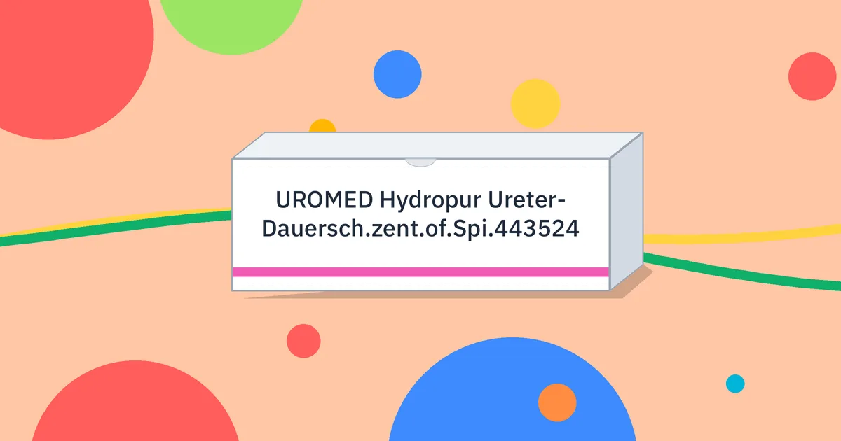 Symbolbild: Packung mit der Aufschrift UROMED Hydropur Ureter-Dauersch.zent.of.Spi.443524 (PZN 11371900) – Verfügbarkeit und Bezug in Apotheken in Frankfurt am Main