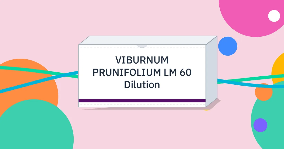 Symbolbild: Packung mit der Aufschrift VIBURNUM PRUNIFOLIUM LM 60 Dilution (PZN 13272295) – Verfügbarkeit und Bezug in Apotheken in Frankfurt am Main