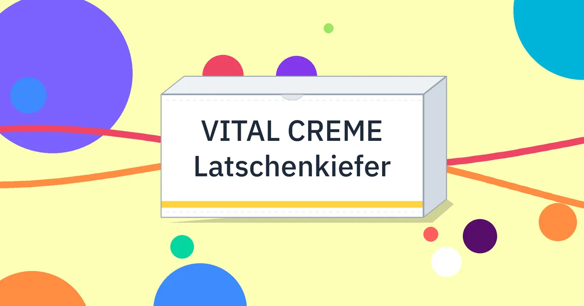 Symbolbild: Packung mit der Aufschrift VITAL CREME Latschenkiefer (PZN 09043040) – Verfügbarkeit und Bezug in Apotheken in Frankfurt am Main