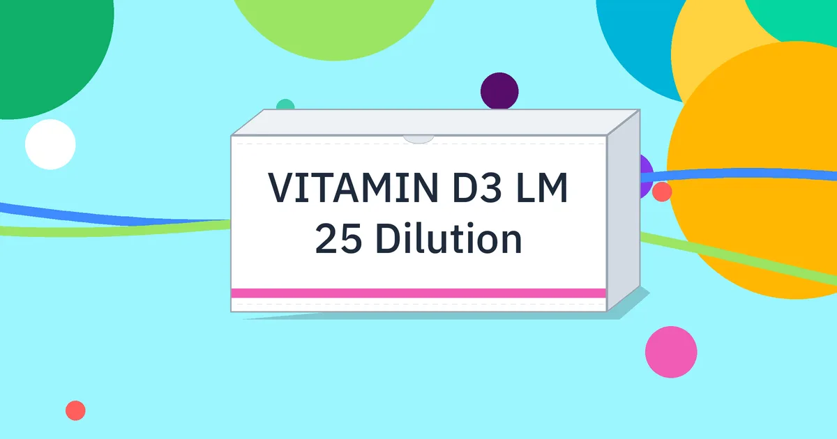 Symbolbild: Packung mit der Aufschrift VITAMIN D3 LM 25 Dilution (PZN 13279038) – Verfügbarkeit und Bezug in Apotheken in Frankfurt am Main