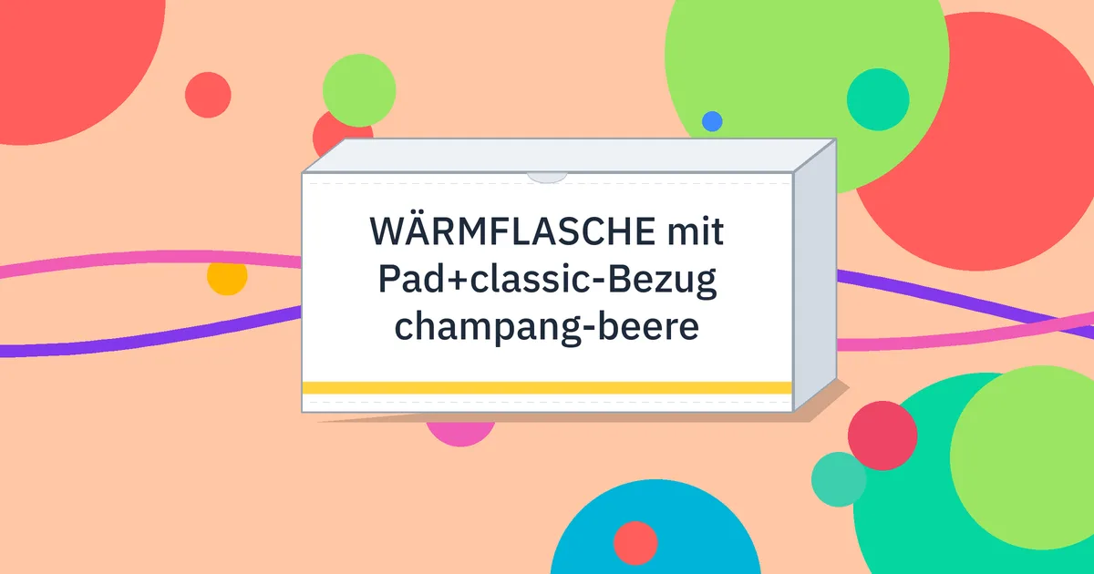 Symbolbild: Packung mit der Aufschrift WÄRMFLASCHE mit Pad+classic-Bezug champang-beere (PZN 15241867) – Verfügbarkeit und Bezug in Apotheken in Frankfurt am Main