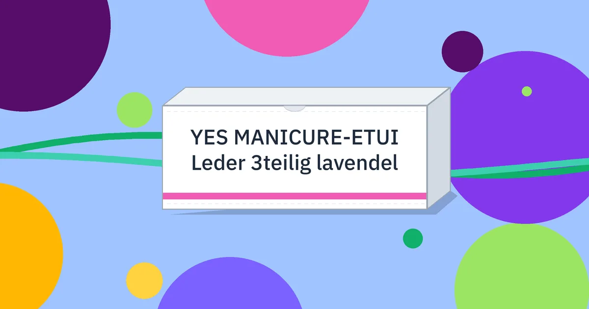 Symbolbild: Packung mit der Aufschrift YES MANICURE-ETUI Leder 3teilig lavendel (PZN 15733932) – Verfügbarkeit und Bezug in Apotheken in Frankfurt am Main