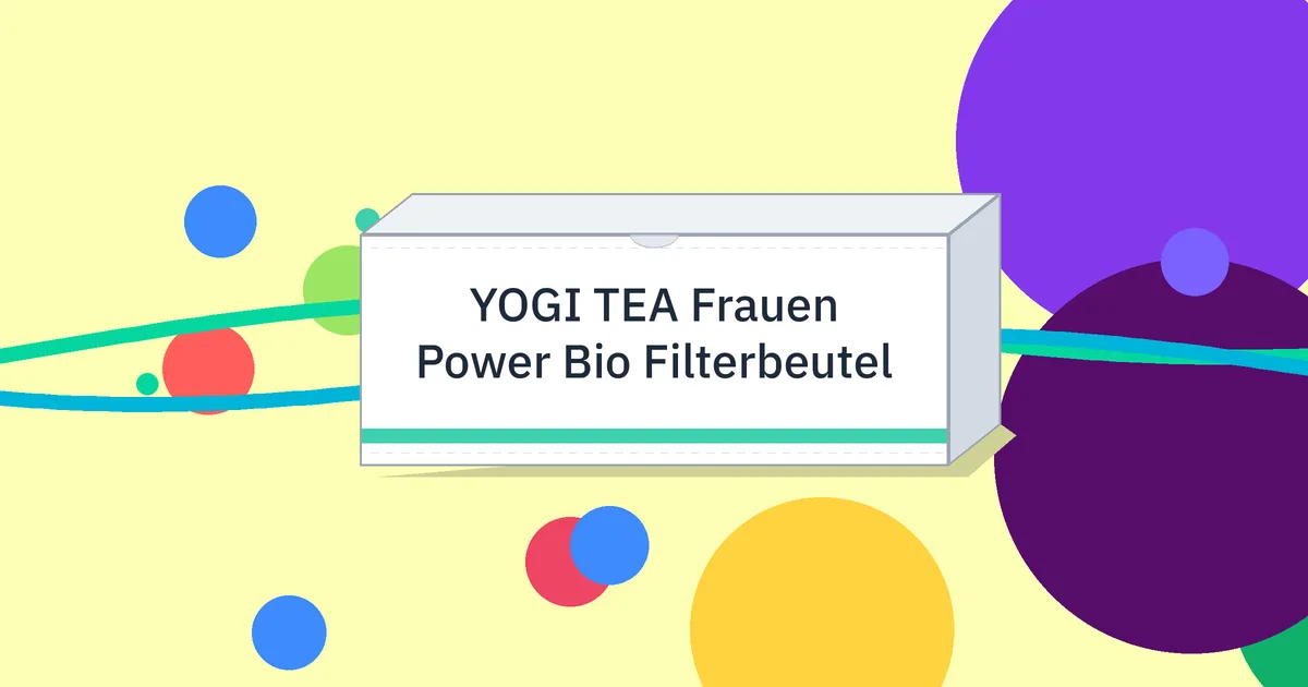 Symbolbild: Packung mit der Aufschrift YOGI TEA Frauen Power Bio Filterbeutel (PZN 09688021) – Verfügbarkeit und Bezug in Apotheken in Frankfurt am Main