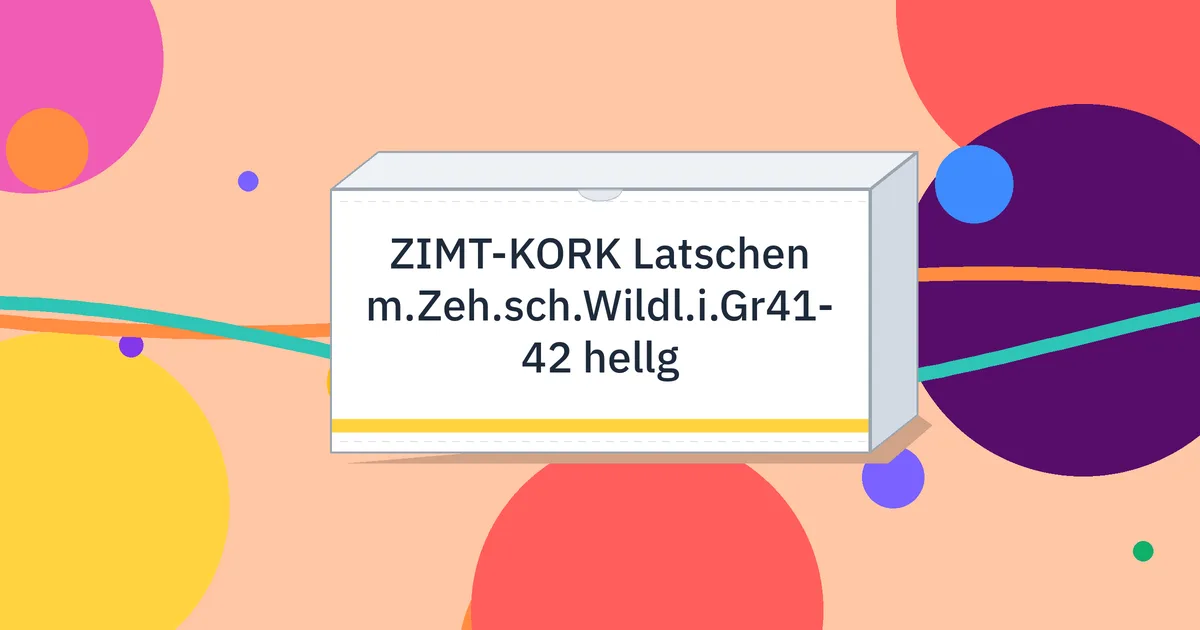 Symbolbild: Packung mit der Aufschrift ZIMT-KORK Latschen m.Zeh.sch.Wildl.i.Gr41-42 hellg (PZN 19728922) – Verfügbarkeit und Bezug in Apotheken in Frankfurt am Main