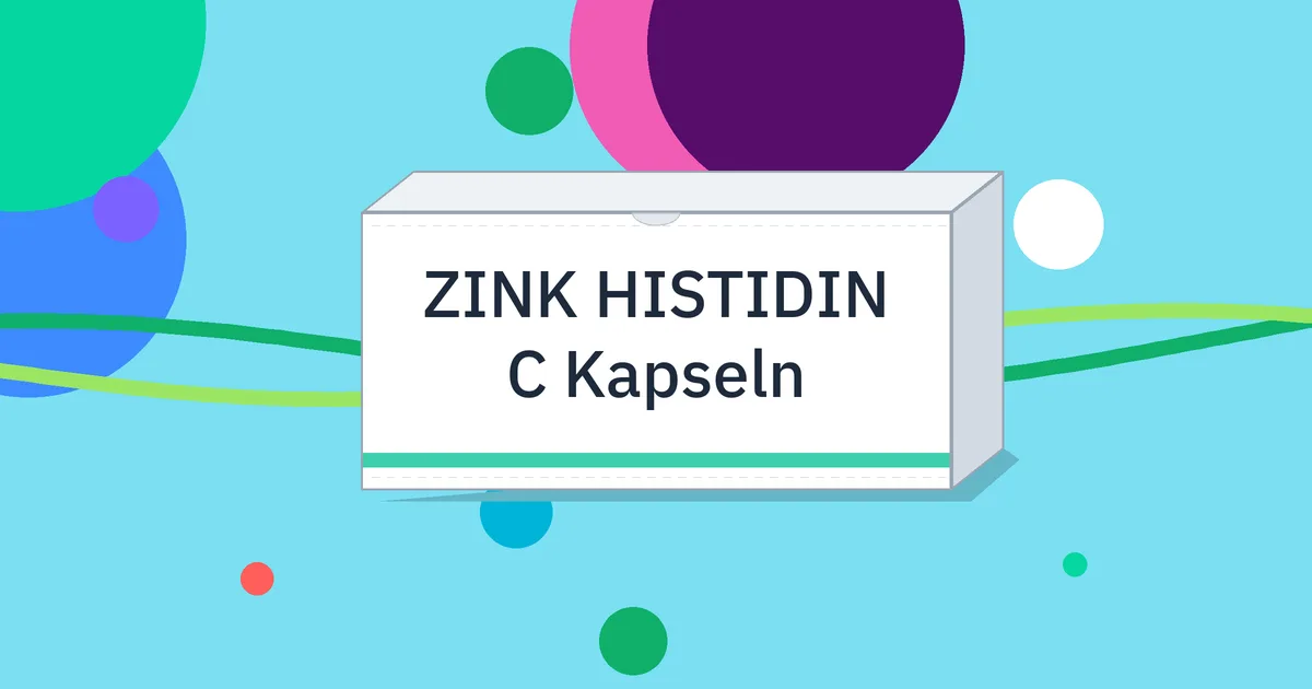 Symbolbild: Packung mit der Aufschrift ZINK HISTIDIN C Kapseln (PZN 18666337) – Verfügbarkeit und Bezug in Apotheken in Frankfurt am Main