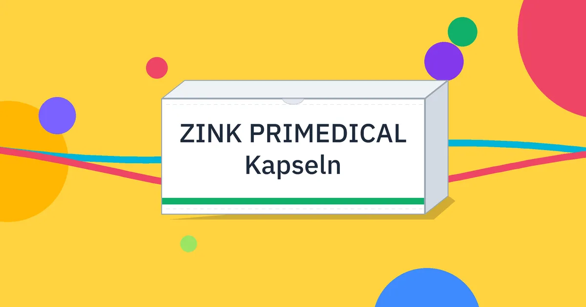 Symbolbild: Packung mit der Aufschrift ZINK PRIMEDICAL Kapseln (PZN 18812595) – Verfügbarkeit und Bezug in Apotheken in Frankfurt am Main
