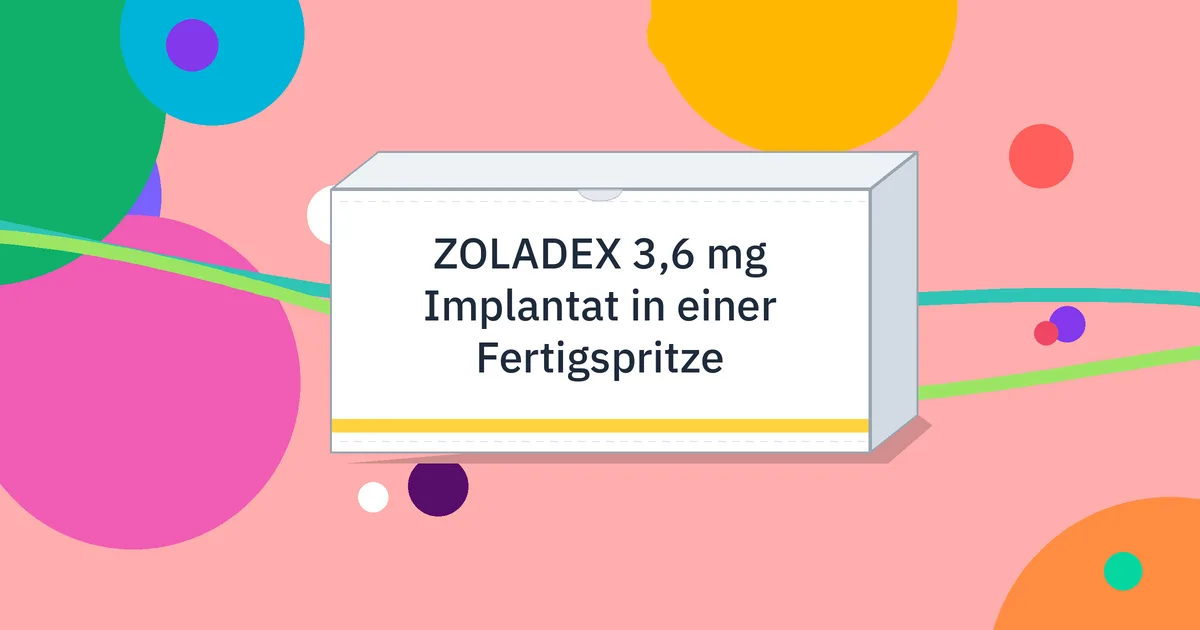Symbolbild: Packung mit der Aufschrift ZOLADEX 3,6 mg Implantat in einer Fertigspritze (PZN 01438135) – Verfügbarkeit und Bezug in Apotheken in Frankfurt am Main