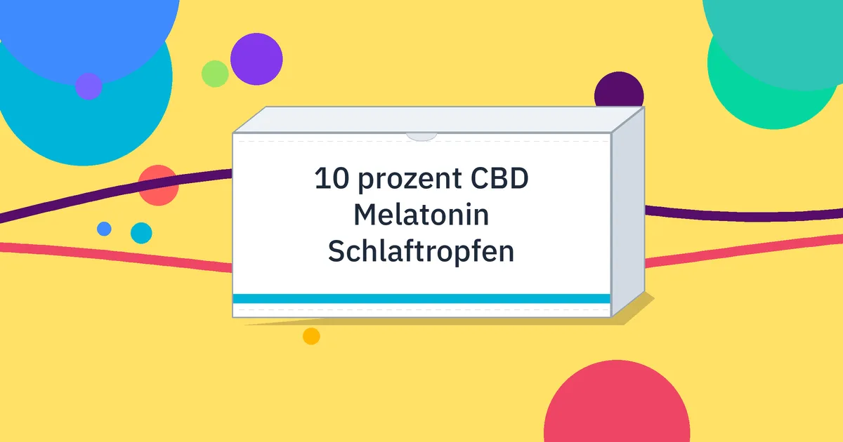 Symbolbild: Packung mit der Aufschrift 10 prozent CBD Melatonin Schlaftropfen (PZN 18070840) – Verfügbarkeit und Bezug in Apotheken in Frankfurt am Main