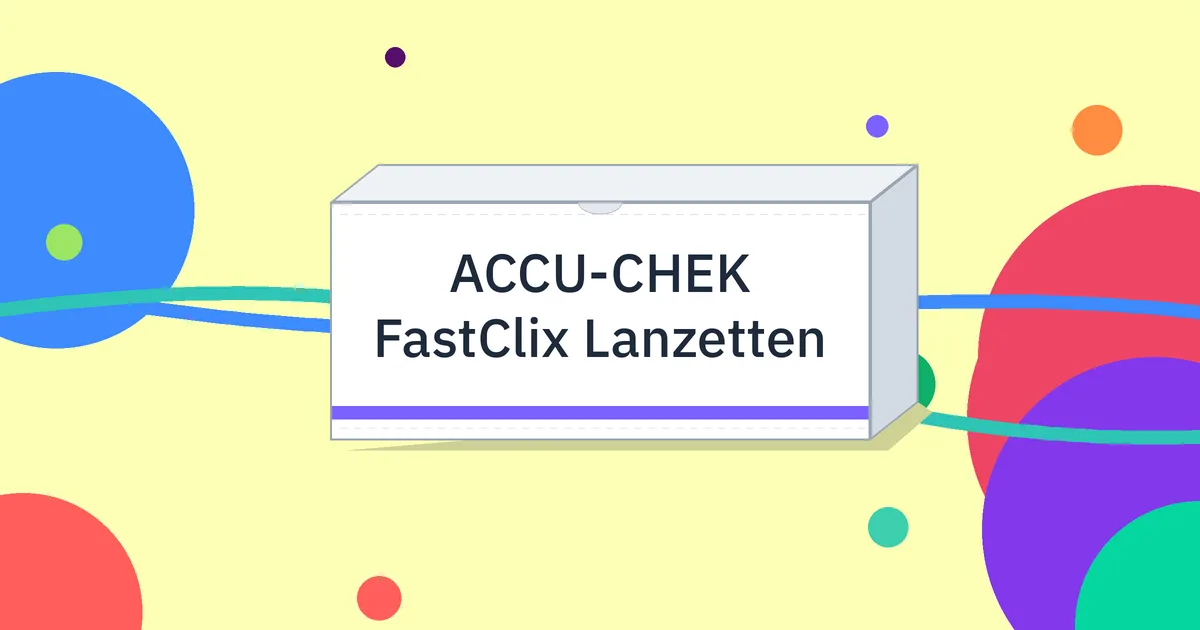 Symbolbild: Packung mit der Aufschrift ACCU-CHEK FastClix Lanzetten (PZN 20820194) – Verfügbarkeit und Bezug in Apotheken in Frankfurt am Main