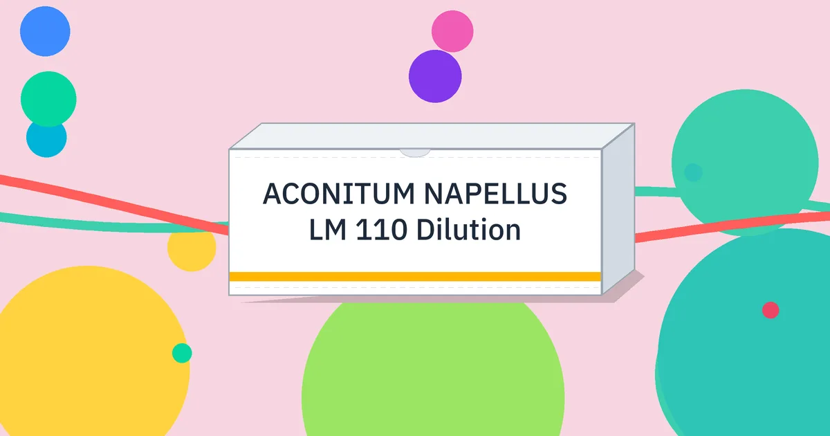 Symbolbild: Packung mit der Aufschrift ACONITUM NAPELLUS LM 110 Dilution (PZN 12754744) – Verfügbarkeit und Bezug in Apotheken in Frankfurt am Main
