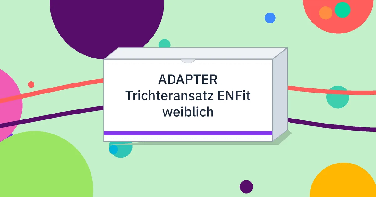 Symbolbild: Packung mit der Aufschrift ADAPTER Trichteransatz ENFit weiblich (PZN 14174583) – Verfügbarkeit und Bezug in Apotheken in Frankfurt am Main