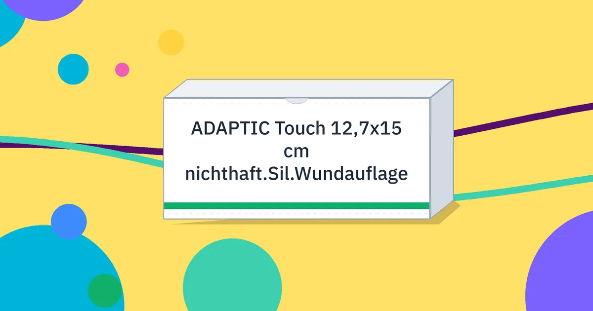 Symbolbild: Packung mit der Aufschrift ADAPTIC Touch 12,7x15 cm nichthaft.Sil.Wundauflage (PZN 09274058) – Verfügbarkeit und Bezug in Apotheken in Frankfurt am Main
