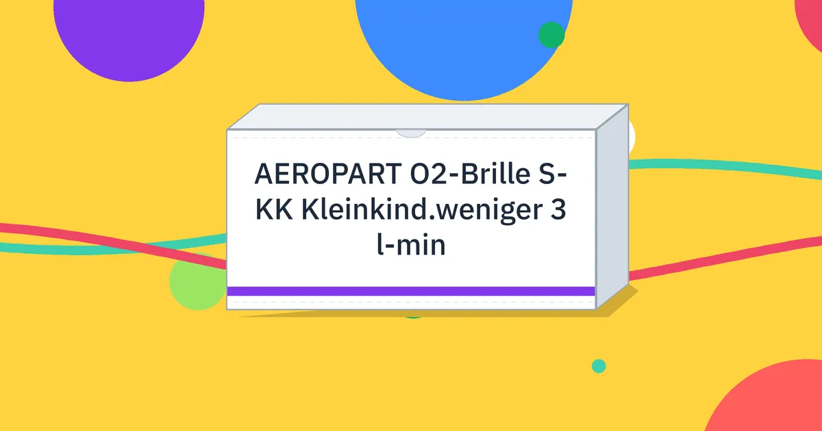 Symbolbild: Packung mit der Aufschrift AEROPART O2-Brille S-KK Kleinkind.weniger 3 l-min (PZN 01075589) – Verfügbarkeit und Bezug in Apotheken in Frankfurt am Main