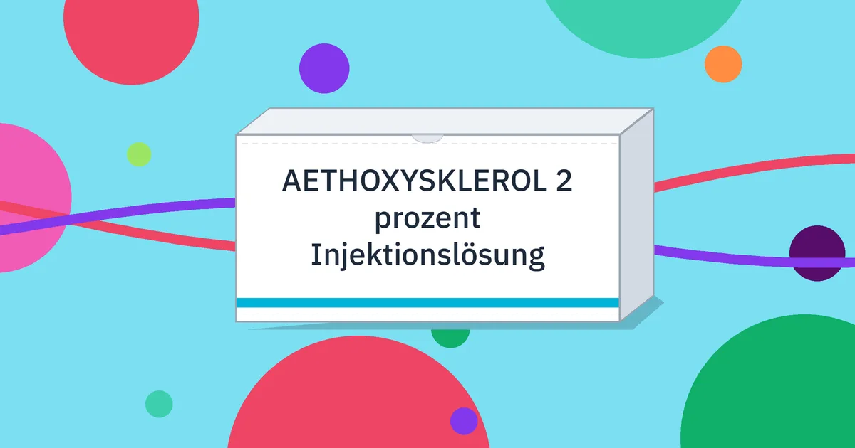 Symbolbild: Packung mit der Aufschrift AETHOXYSKLEROL 2 prozent Injektionslösung (PZN 01291933) – Verfügbarkeit und Bezug in Apotheken in Frankfurt am Main