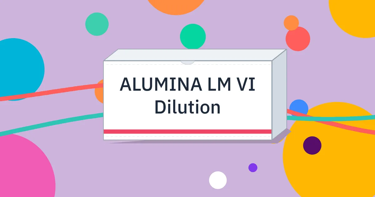 Symbolbild: Packung mit der Aufschrift ALUMINA LM VI Dilution (PZN 02667636) – Verfügbarkeit und Bezug in Apotheken in Frankfurt am Main