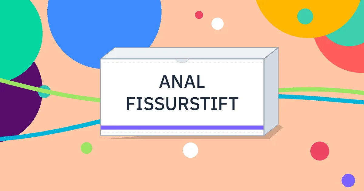 Symbolbild: Packung mit der Aufschrift ANAL FISSURSTIFT (PZN 09094787) – Verfügbarkeit und Bezug in Apotheken in Frankfurt am Main