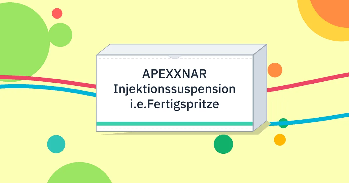 Symbolbild: Packung mit der Aufschrift APEXXNAR Injektionssuspension i.e.Fertigspritze (PZN 18458627) – Verfügbarkeit und Bezug in Apotheken in Frankfurt am Main