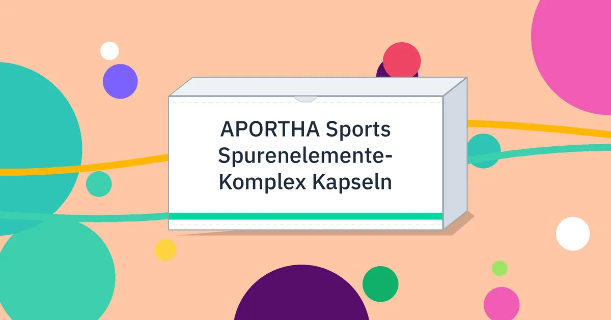 Symbolbild: Packung mit der Aufschrift APORTHA Sports Spurenelemente-Komplex Kapseln (PZN 17621189) – Verfügbarkeit und Bezug in Apotheken in Frankfurt am Main