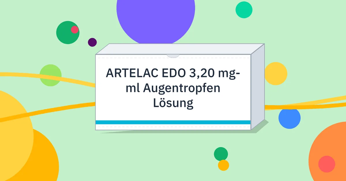 Symbolbild: Packung mit der Aufschrift ARTELAC EDO 3,20 mg-ml Augentropfen Lösung (PZN 18259595) – Verfügbarkeit und Bezug in Apotheken in Frankfurt am Main