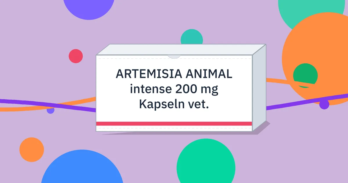 Symbolbild: Packung mit der Aufschrift ARTEMISIA ANIMAL intense 200 mg Kapseln vet. (PZN 18466555) – Verfügbarkeit und Bezug in Apotheken in Frankfurt am Main