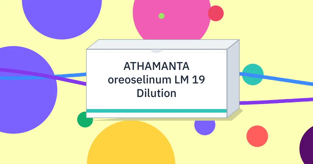 Symbolbild: Packung mit der Aufschrift ATHAMANTA oreoselinum LM 19 Dilution (PZN 13406063) – Verfügbarkeit und Bezug in Apotheken in Frankfurt am Main