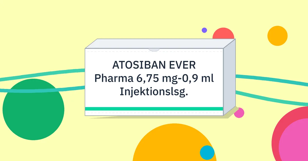 Symbolbild: Packung mit der Aufschrift ATOSIBAN EVER Pharma 6,75 mg-0,9 ml Injektionslsg. (PZN 12741523) – Verfügbarkeit und Bezug in Apotheken in Frankfurt am Main